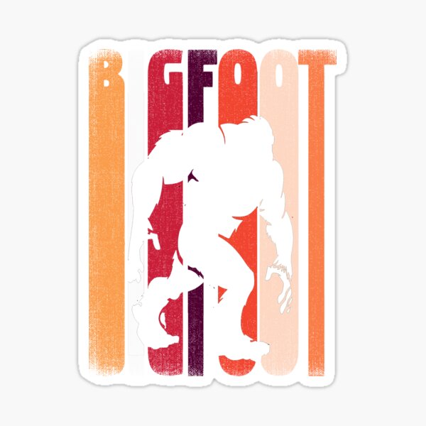 "Retro Bigfoot Shirt Sasquatch Vintage Gift Idea 80's Graphic" Sticker ...