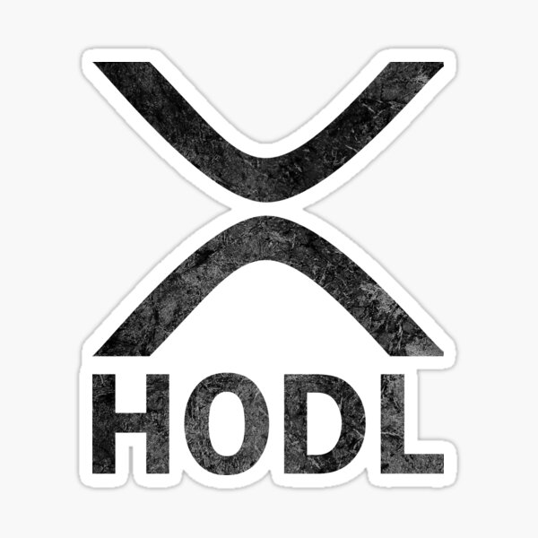 "Ripple symbol HODL logo XRP cryptocurrency" Sticker for Sale by ...