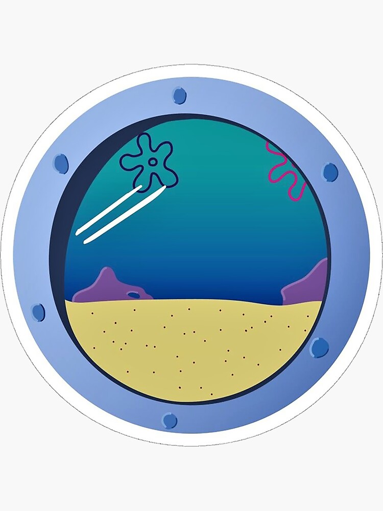 "SpongeBob Squarepants Window" Sticker for Sale by AstronautSheep ...