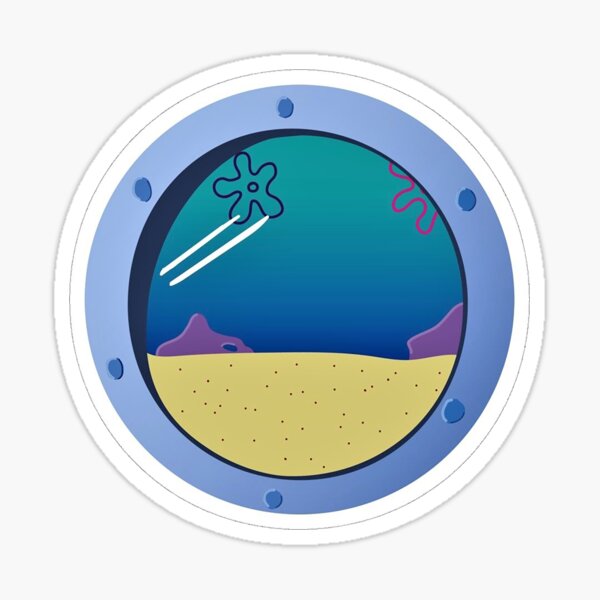 "SpongeBob Squarepants Window" Sticker for Sale by AstronautSheep ...