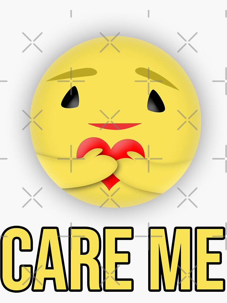 "Care Emoji " Sticker by Cyber-ALI | Redbubble