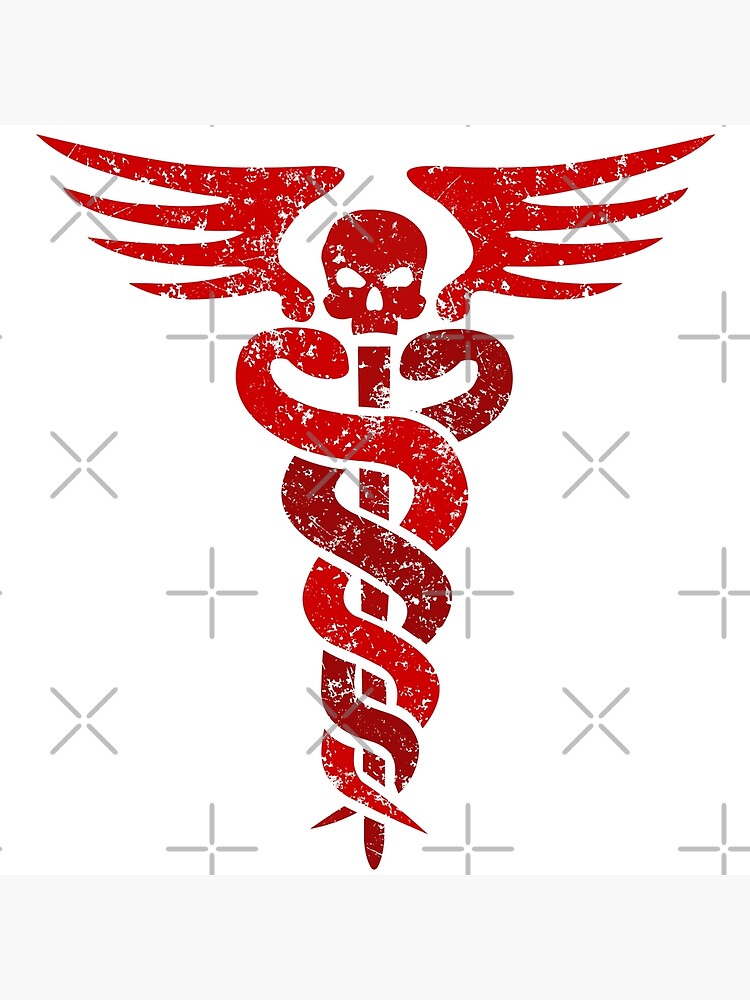 "Gothic Horror Caduceus Medical Symbol" Art Print by Light-Tricks ...