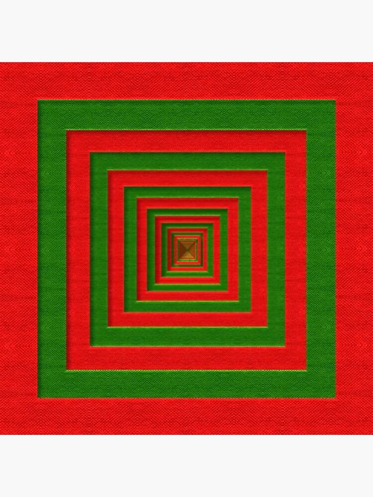 "3D square illusion red green" Poster for Sale by Julieford | Redbubble