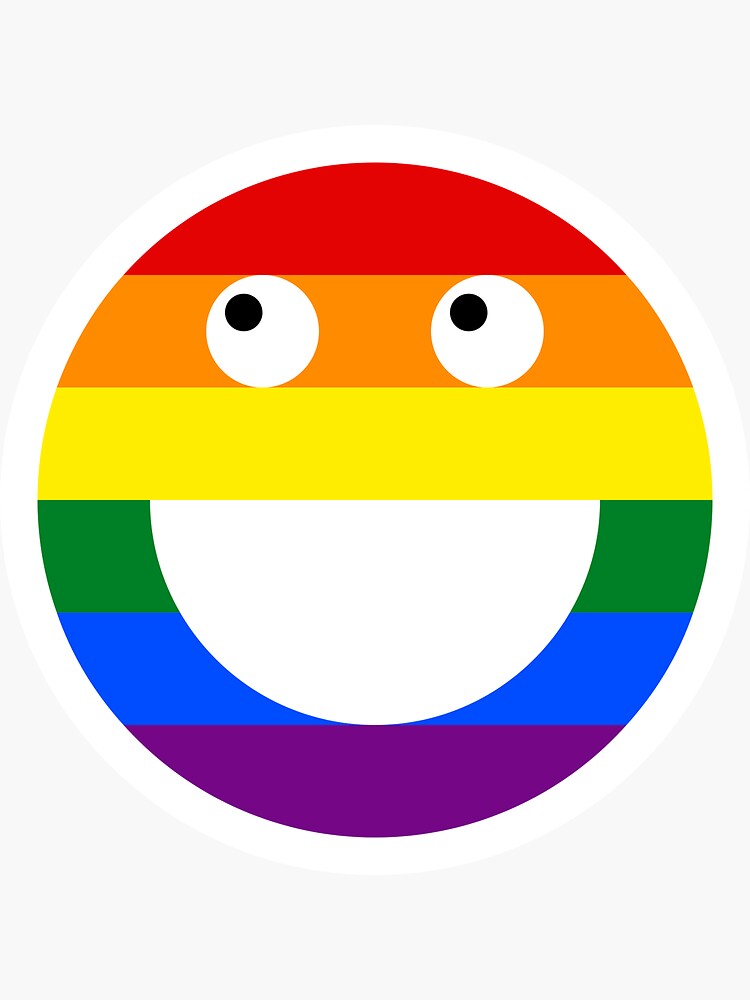 "Happy Smile LGBT rainbow color" Sticker for Sale by Msmelaniedesign ...