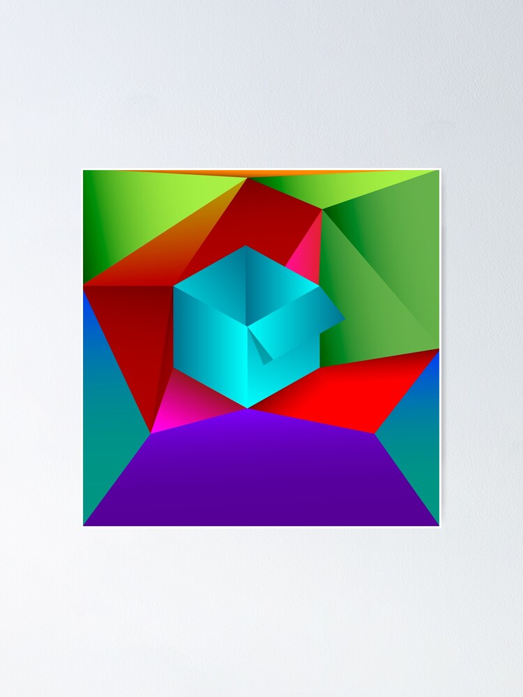 "Cubic color" Poster for Sale by Arumadigital | Redbubble