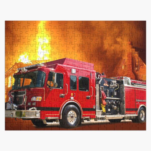 "Emergency Fire Engine" Jigsaw Puzzle for Sale by stuartk | Redbubble