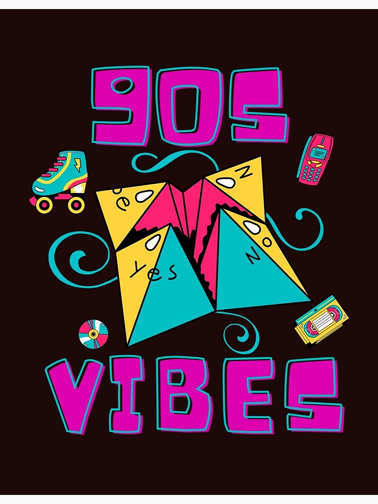 "Retro 90s vibes paper origami fortune teller" Poster by Meshili ...