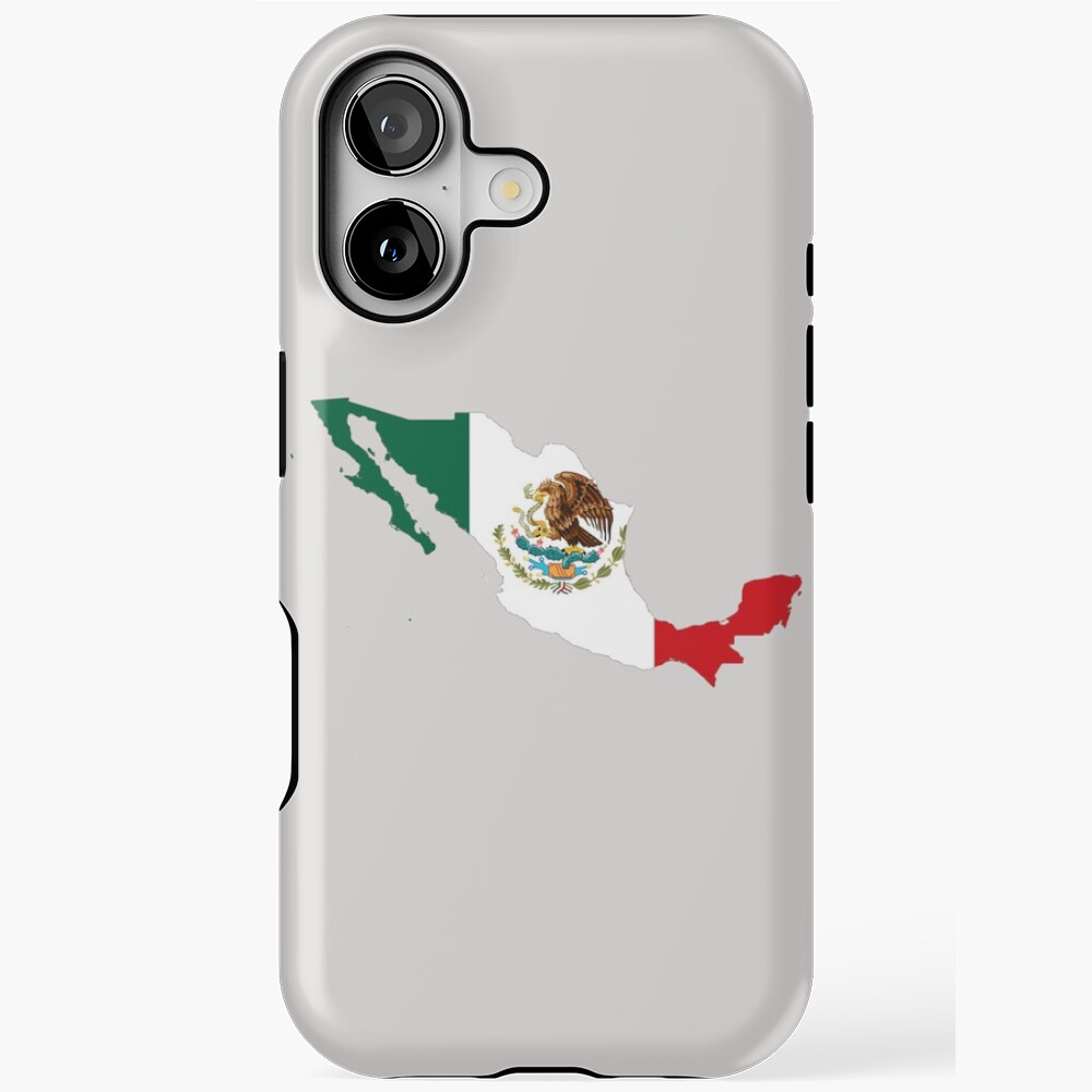 "Flag Map of Mexico, Mexican Country Map Outline with National Flag ...