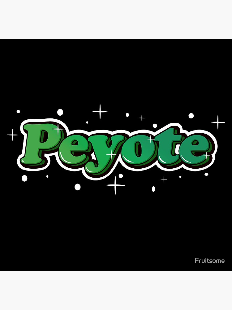 "Peyote Psychedelic "Lophophora Willamsii" Logo" Art Print by Fruitsome ...