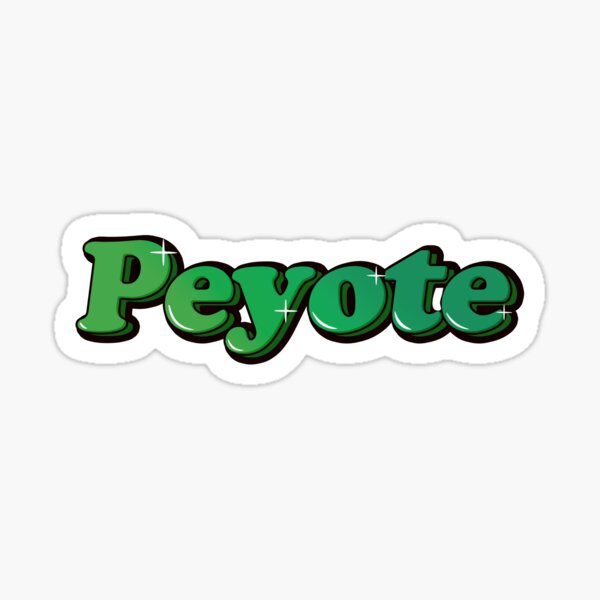 "Peyote Psychedelic "Lophophora Willamsii" Logo" Sticker by Fruitsome ...