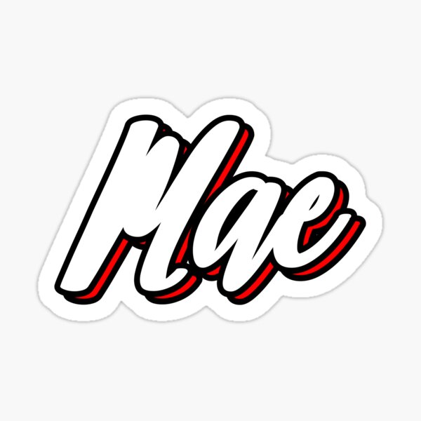 "Mae first name - hand lettering design" Sticker for Sale by sulies ...