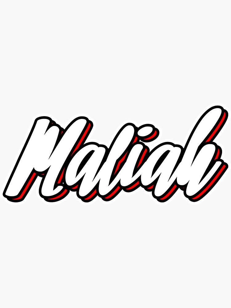 "Maliah first name - hand lettering design" Sticker by sulies | Redbubble