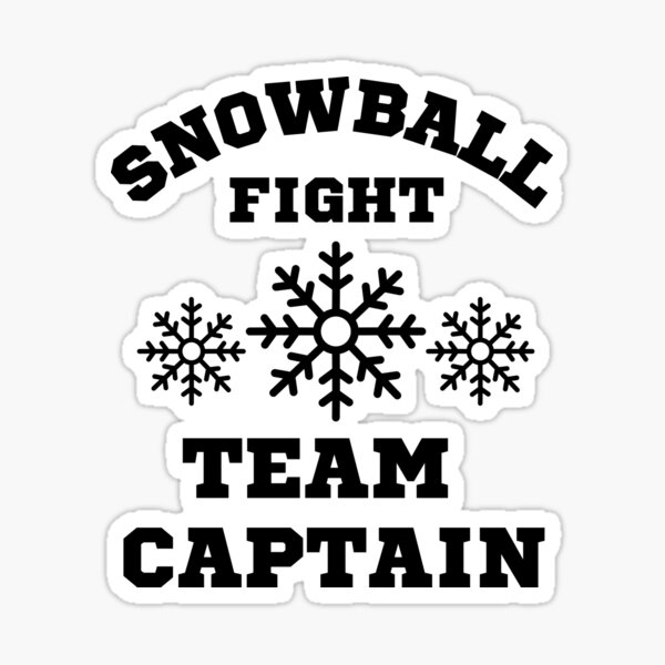 "Snowball Fight Team Captain" Sticker for Sale by Peishan02 | Redbubble