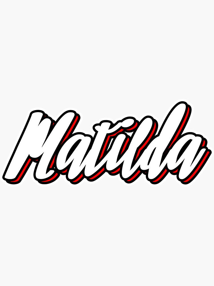 "Matilda first name - hand lettering design" Sticker for Sale by sulies ...
