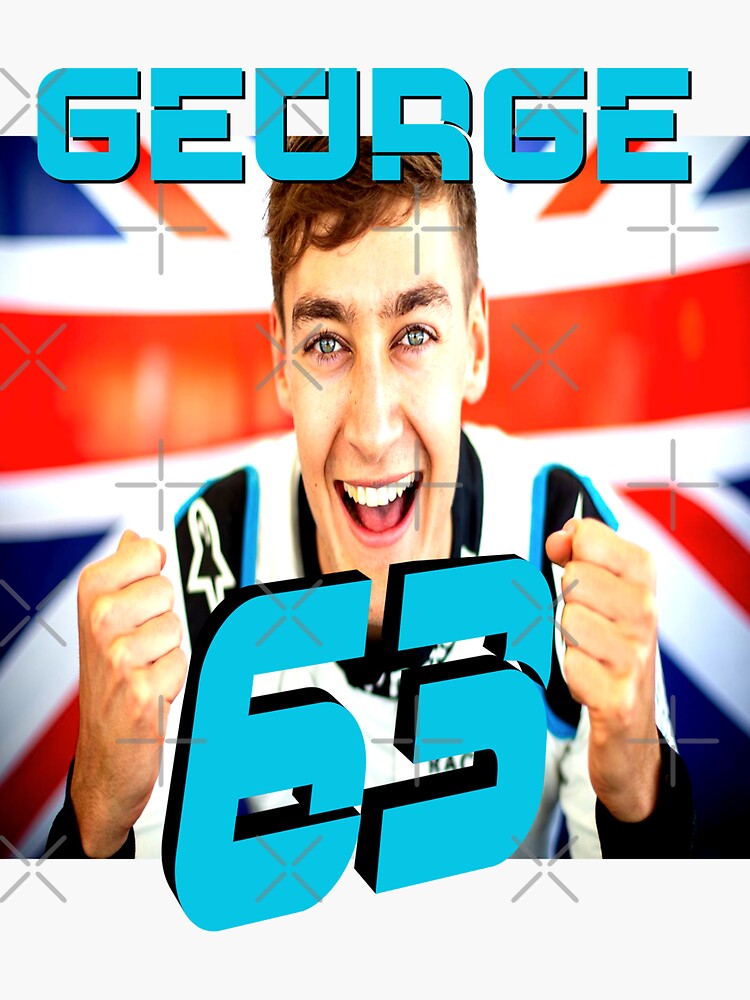 " George Russell Formula One Vintage F1 Superstar George Russell #63 ...