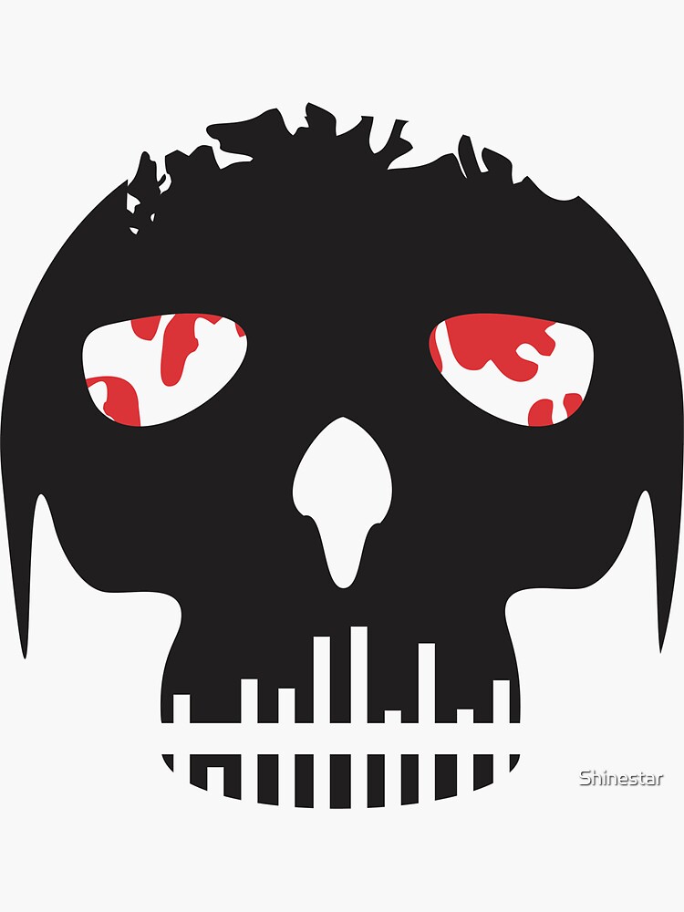 "Skull Face" Sticker by Shinestar | Redbubble