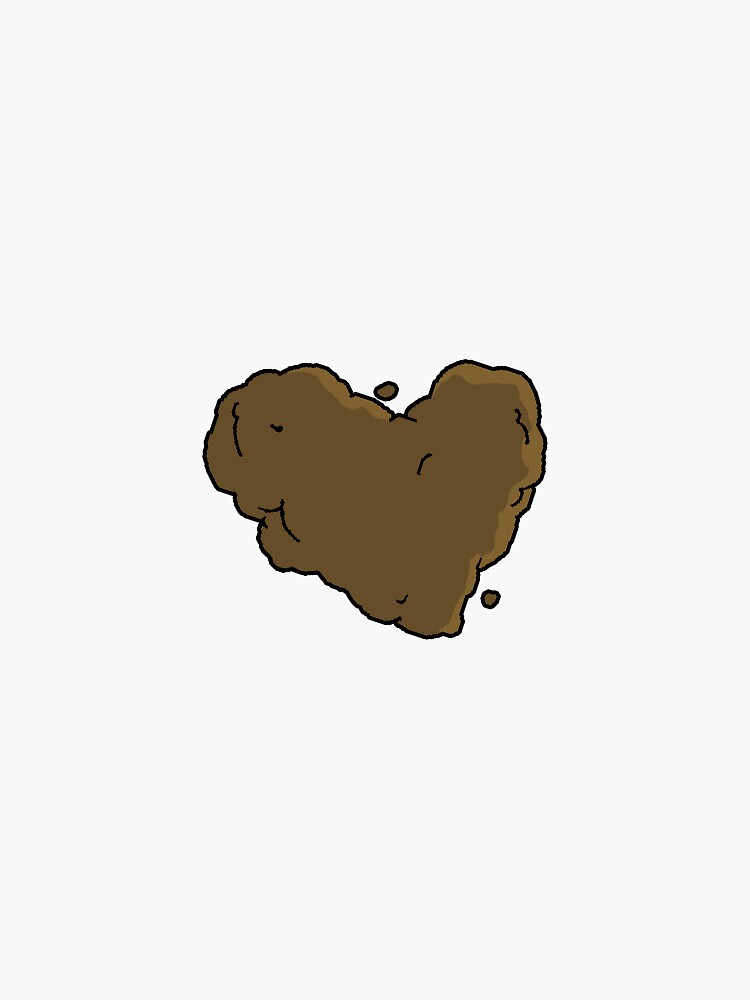 "Poop Heart" Sticker for Sale by LaurArt | Redbubble