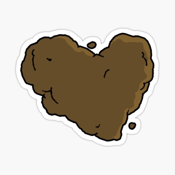 "Poop Heart" Sticker for Sale by LaurArt | Redbubble