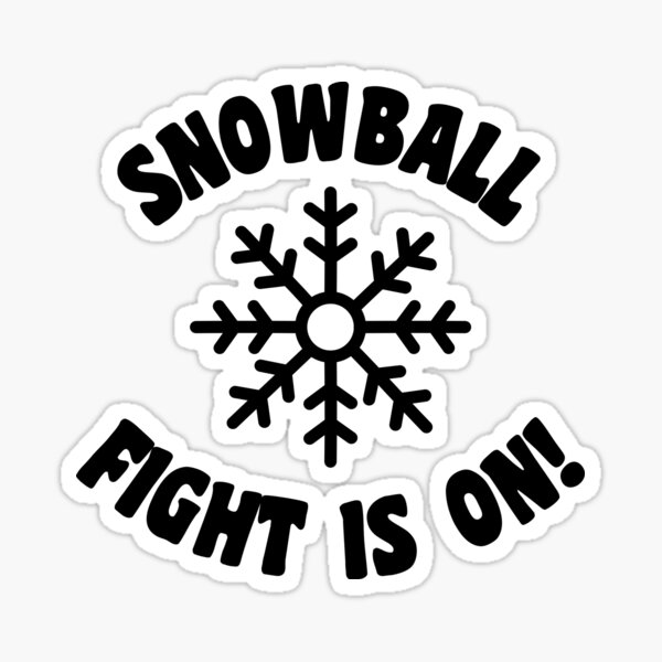 "Snowball Fight Team Captain" Sticker for Sale by Peishan02 | Redbubble
