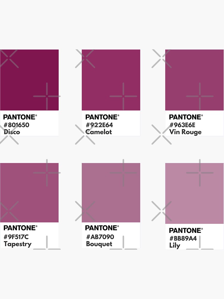 "Dark pink gradient pantone color swatch" Sticker for Sale by ...