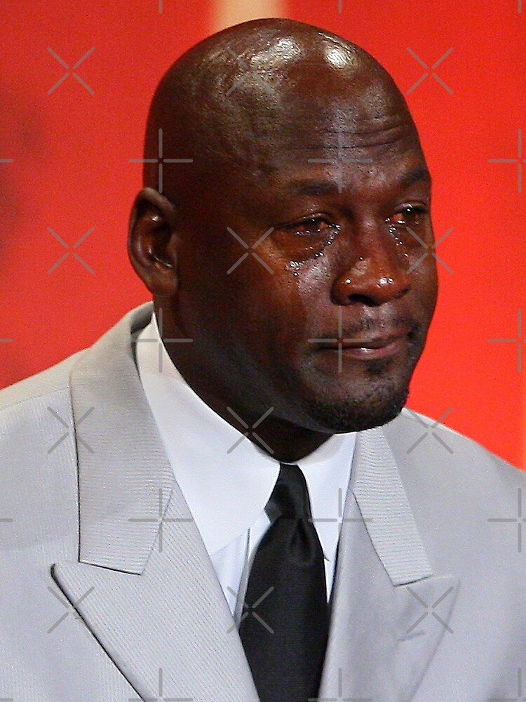 "Crying Jordan - Michael Jordan Sad Meme" Art Print by dogstylestudio ...