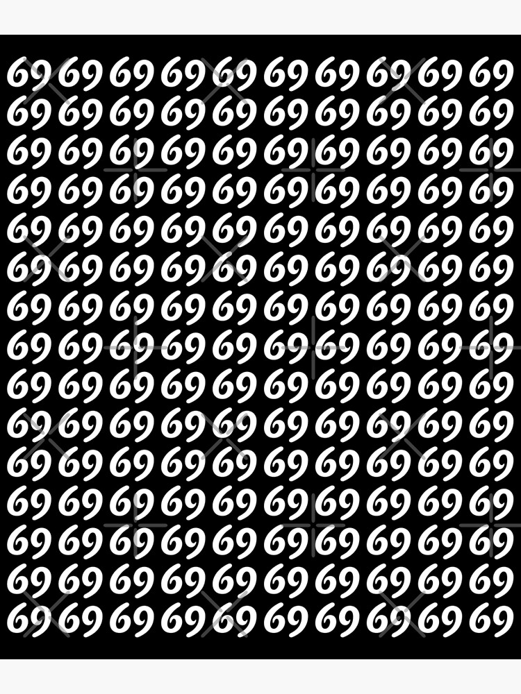"69 pattern white" Poster by Rougierdesign | Redbubble