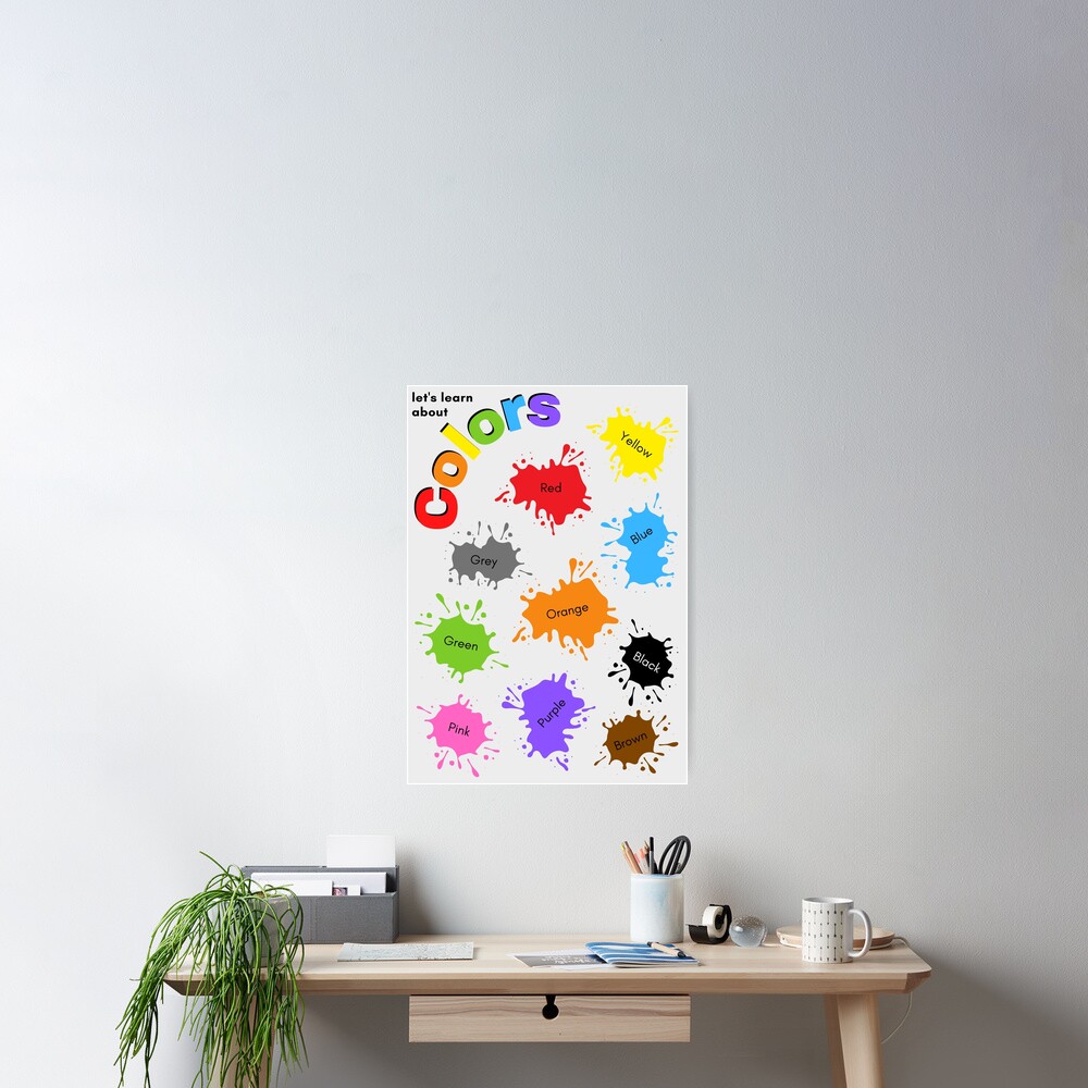 "Colorful learning poster for children - Colors" Poster for Sale by ...
