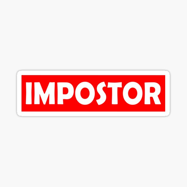 "Impostor funny gamer gift" Sticker for Sale by Puddin98 | Redbubble