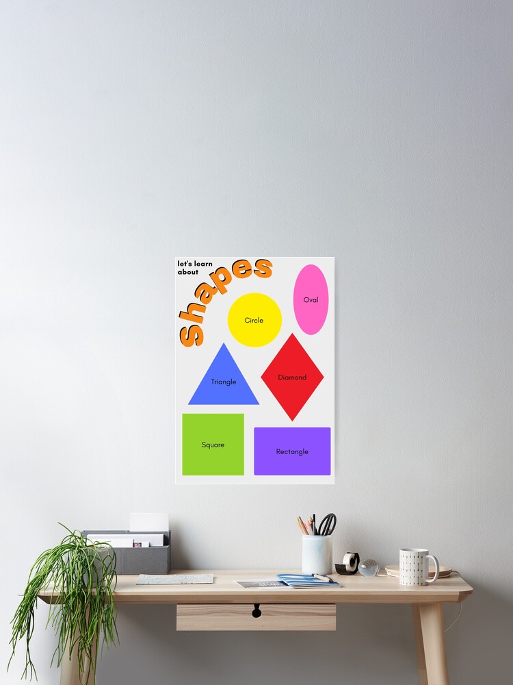 "Colorful learning poster for children - Shapes" Poster for Sale by ...