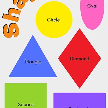"Colorful learning poster for children - Shapes" Poster for Sale by ...