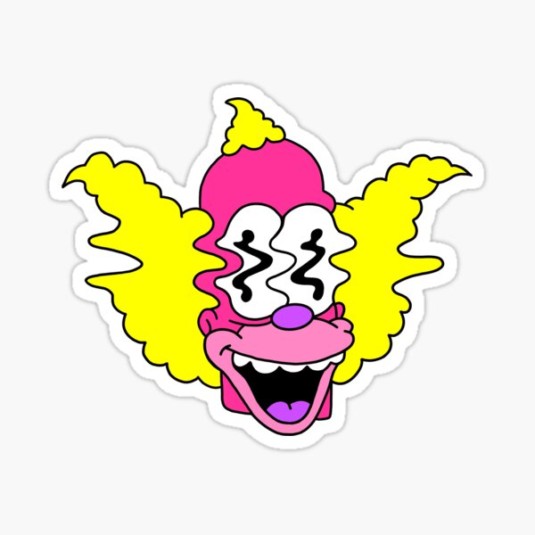 "trippy krusty 5" Sticker for Sale by caliclem | Redbubble