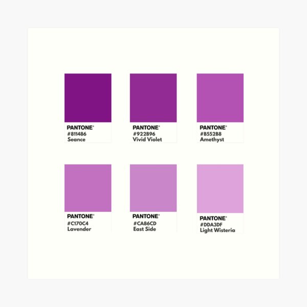 Lámina artística «Muestra de color pantone degradado morado oscuro a ...