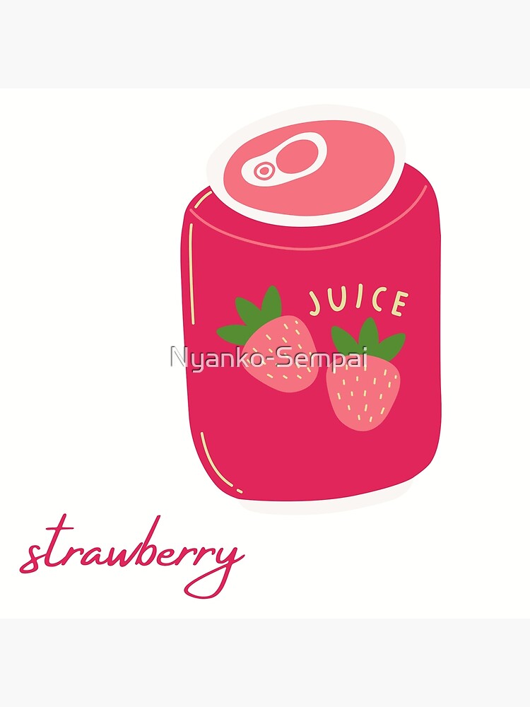 Póster «Lata de jugo de fresa kawaii» de Nyanko-Sempai | Redbubble