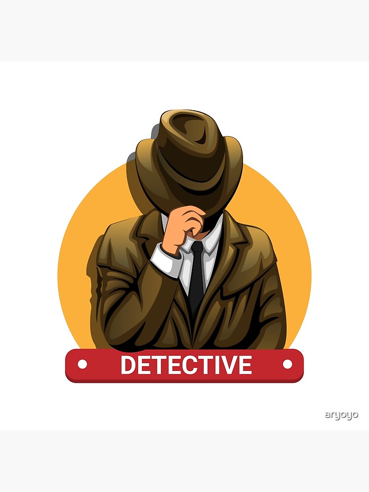 Lámina artística «Detective con concepto de mascota de símbolo de ...