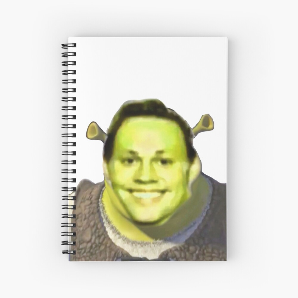 "Noah Neck Shrek" Spiral Notebook for Sale by tiktokmemeshop | Redbubble