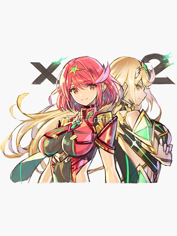 "Pyra and Mythra" Sticker for Sale by TnG-Crafts | Redbubble