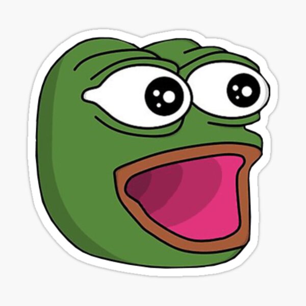 "Pepo Poggers " Sticker for Sale by mrlazypl | Redbubble