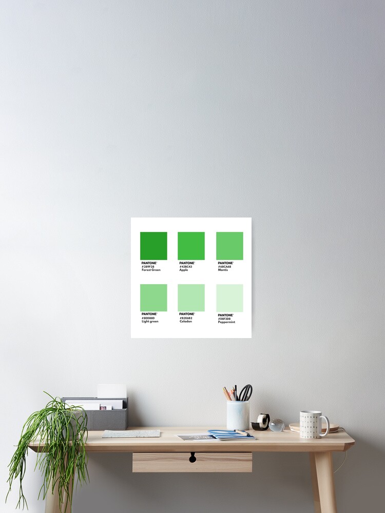 "Bright green pantone color swatch" Poster for Sale by softlycarol ...