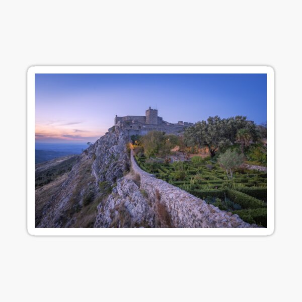 "Castle of Marvão (Marvao, Portugal) blue hour" Sticker by michieldros ...