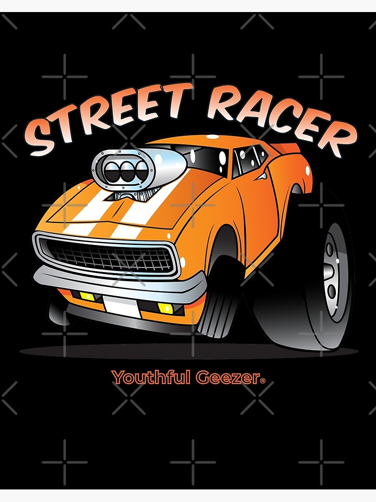 "Street Racer Cartoon Car Toon" Art Board Print for Sale by ...