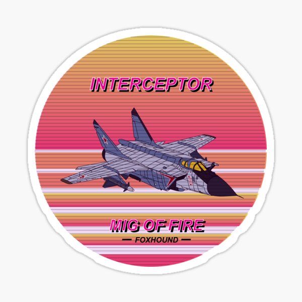"MIG-31 Foxhound vaporwave style" Sticker for Sale by Prakosa-G | Redbubble