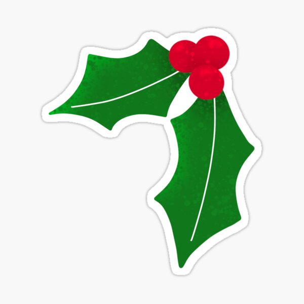 "Holly Sticker" Sticker for Sale by inadequatefork | Redbubble