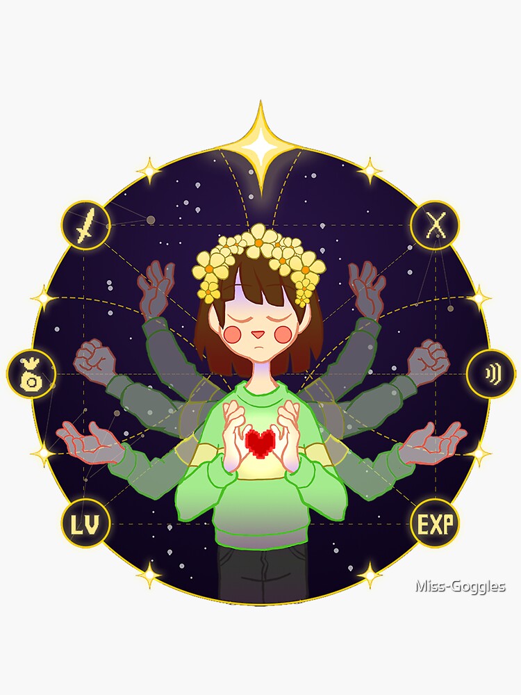 "Cool Cute Undertale Chara Star Design" Sticker for Sale by Miss ...
