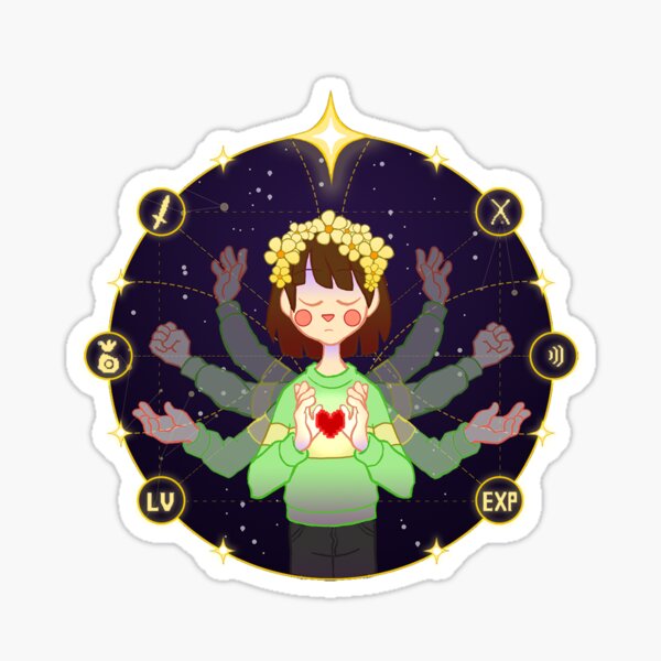 "Cool Cute Undertale Chara Star Design" Sticker for Sale by Miss ...