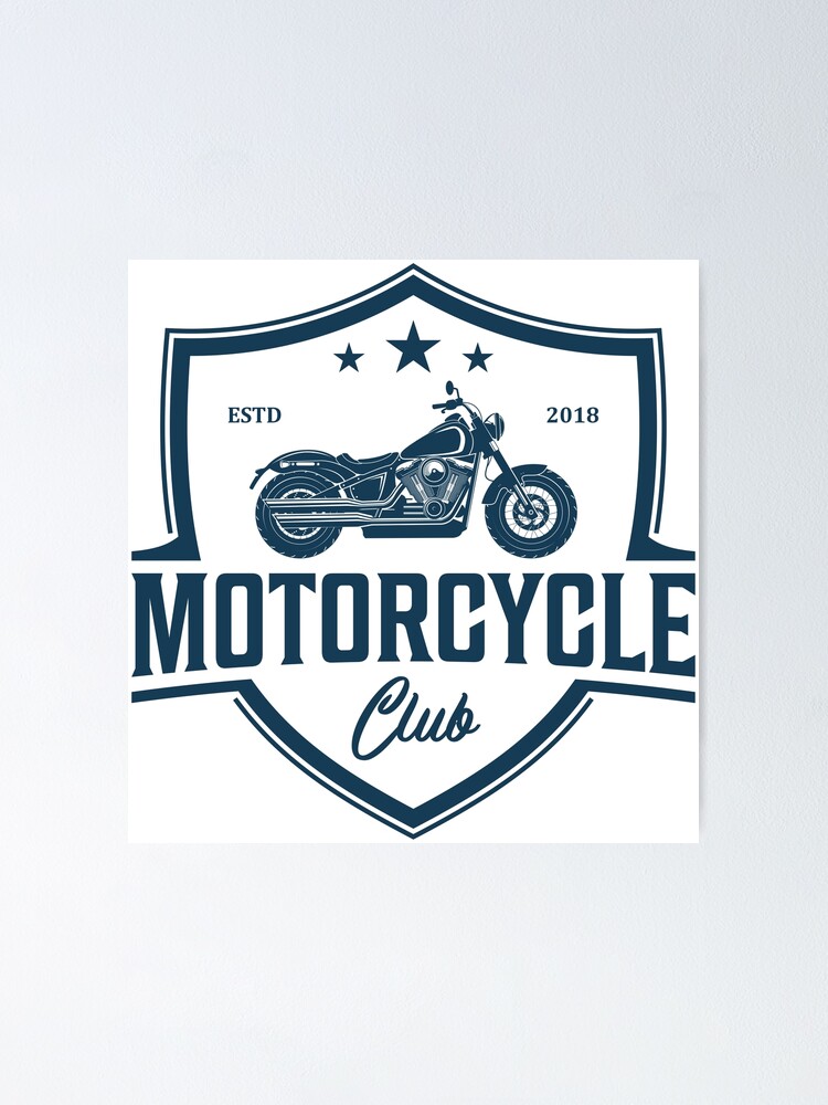 "Motorcycle Club" Poster for Sale by LivingKreative | Redbubble