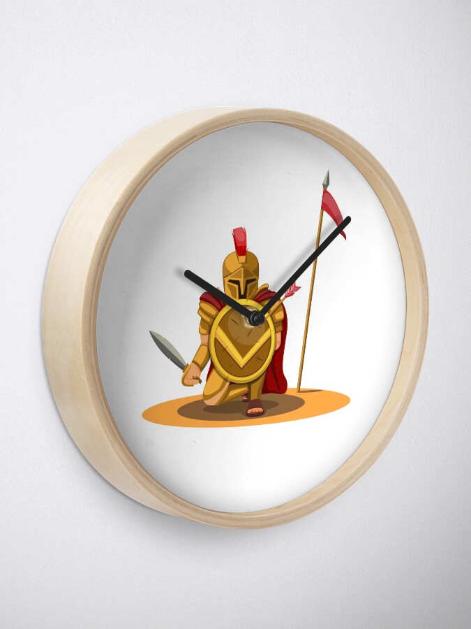 Reloj «Guerrero espartano mantenga el escudo y el concepto de personaje ...