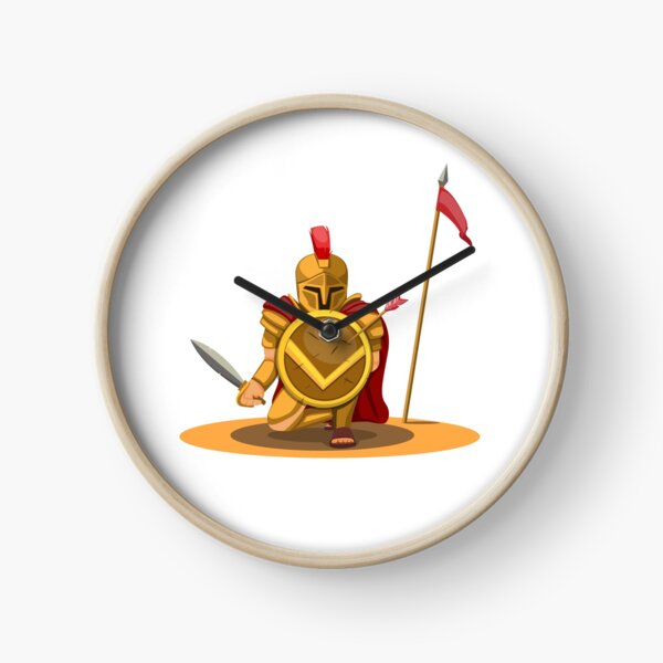 Reloj «Guerrero espartano mantenga el escudo y el concepto de personaje ...