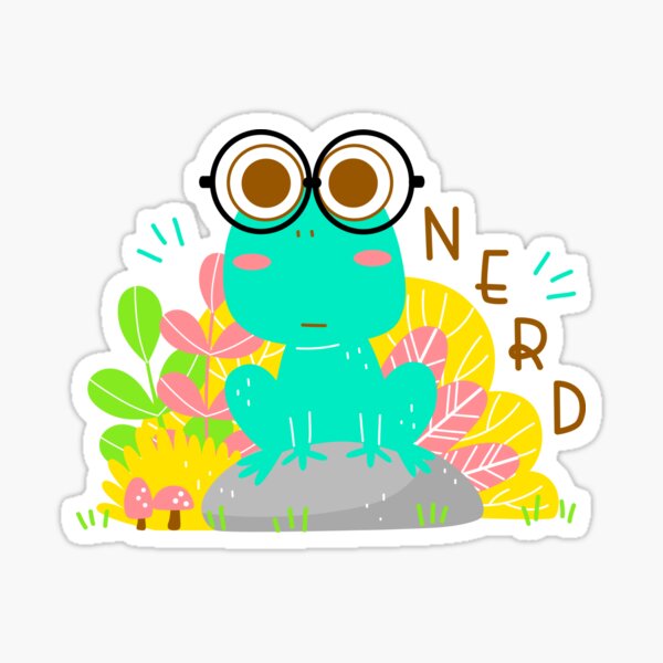 "Nerd Frog" Sticker for Sale by PlanetAries | Redbubble