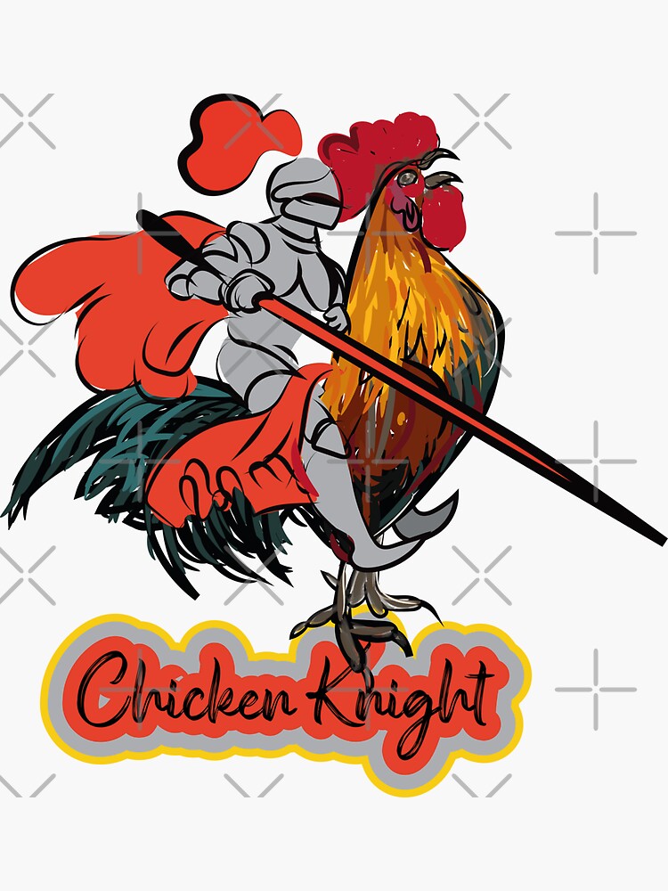 "Chicken Knight t-shirt | Chicken Knight art " Sticker by ...