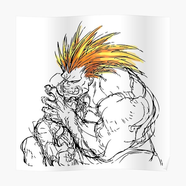 "Streetfighter Blanka" Poster for Sale by BoloSamoa75 | Redbubble